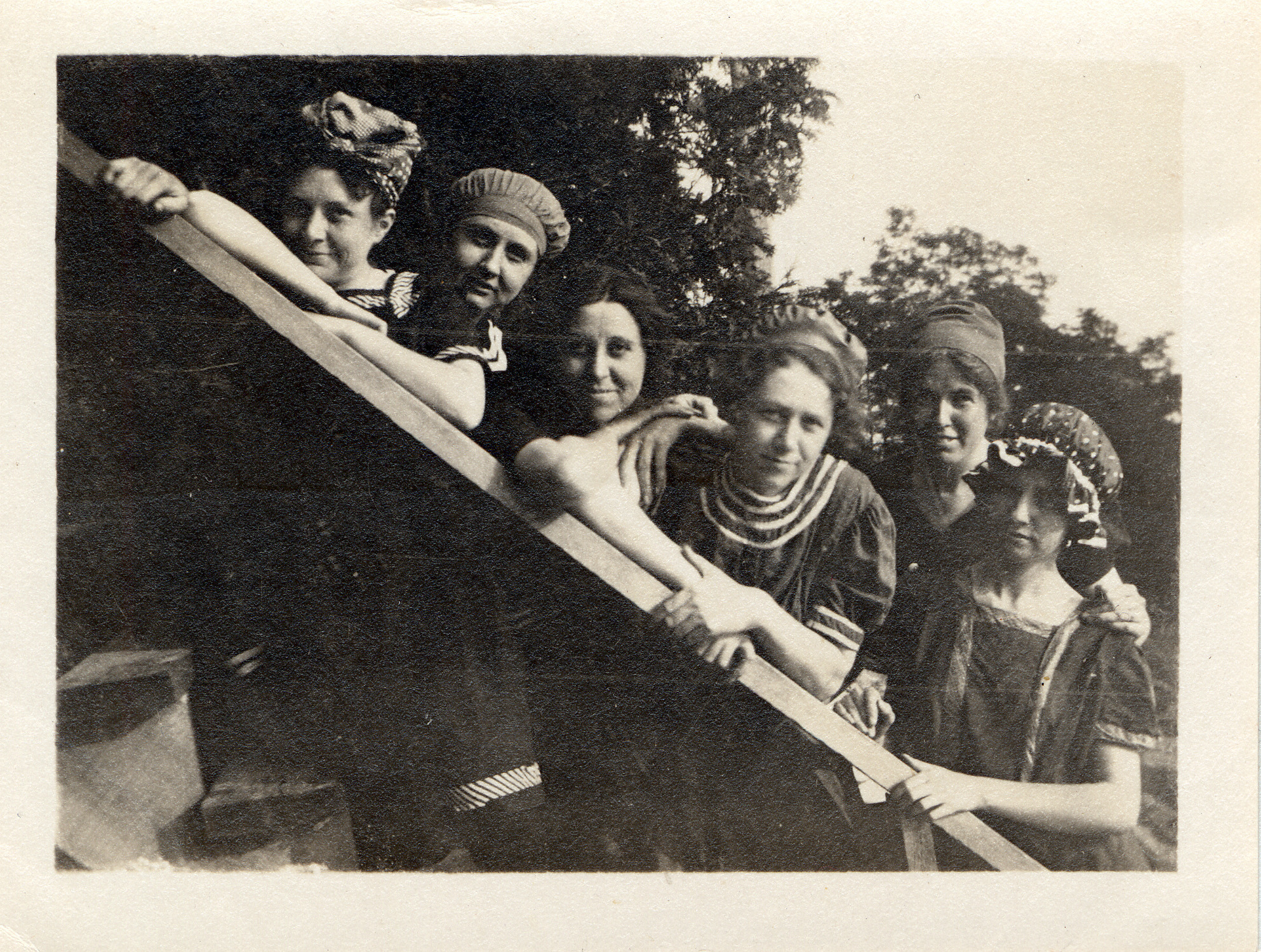 Six women from the library staff pose for a photograph | Iowa State ...