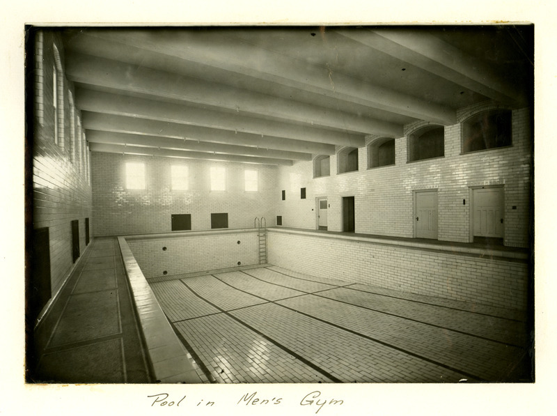 Empty swimming pool in State Gymnasium | Iowa State University Photographs