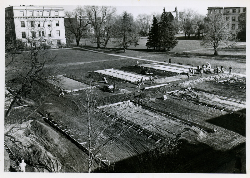 Construction at Iowa State University campus, 1947 | Iowa State ...