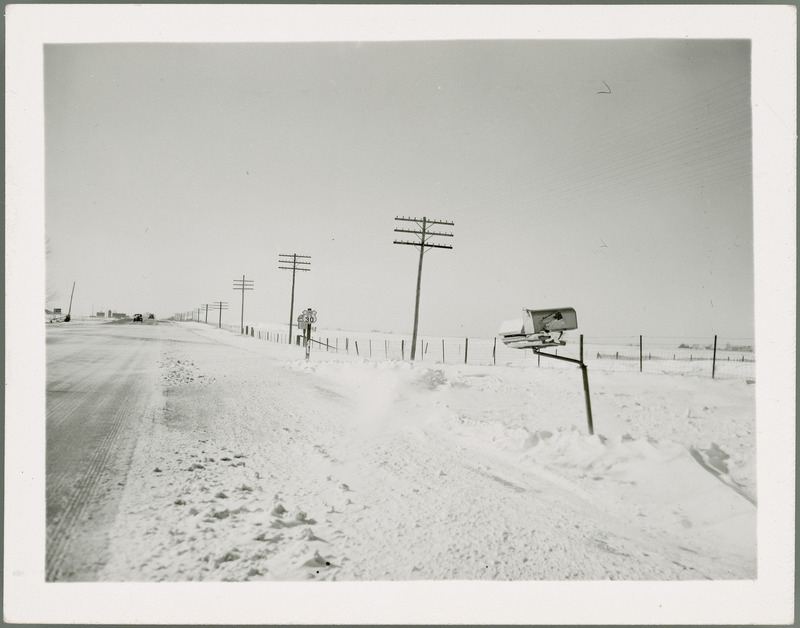Iowa U. S. 30 in snow | Iowa State University Photographs