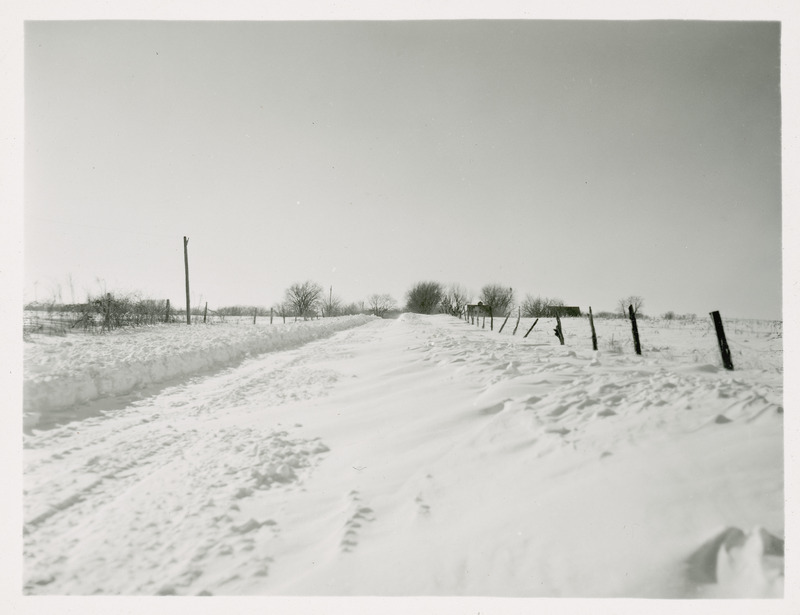 Snow covered road | Iowa State University Photographs