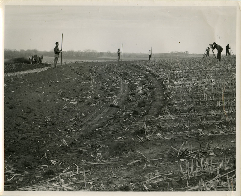 Students building terraces, 1949 | Iowa State University Photographs
